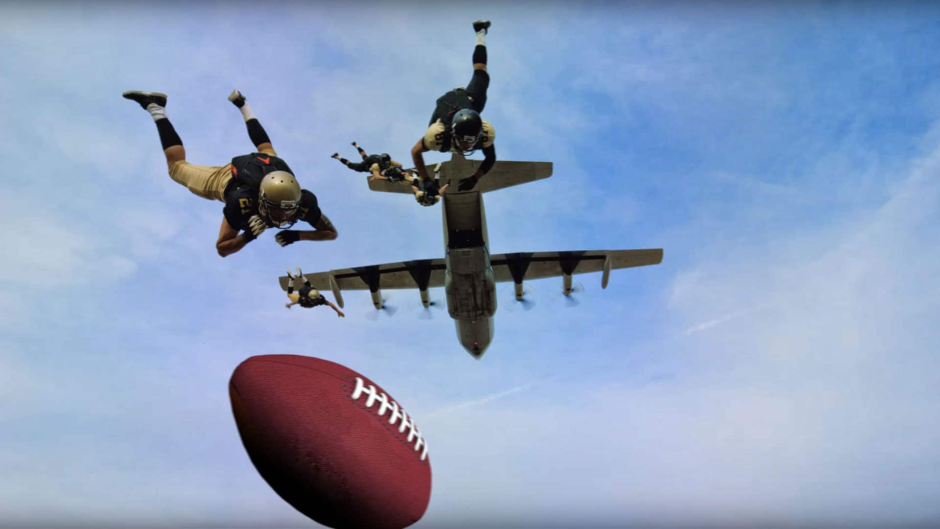 Worlds Longest Touchdown Catch... From 14,000 Feet! | TEEM