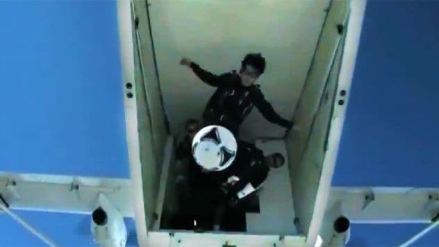 Skydiving Soccer... Only In Japan | TEEM