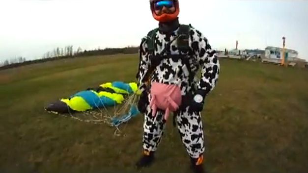 Skydiving Cow Milks Itself In Freefall. True Story. | TEEM