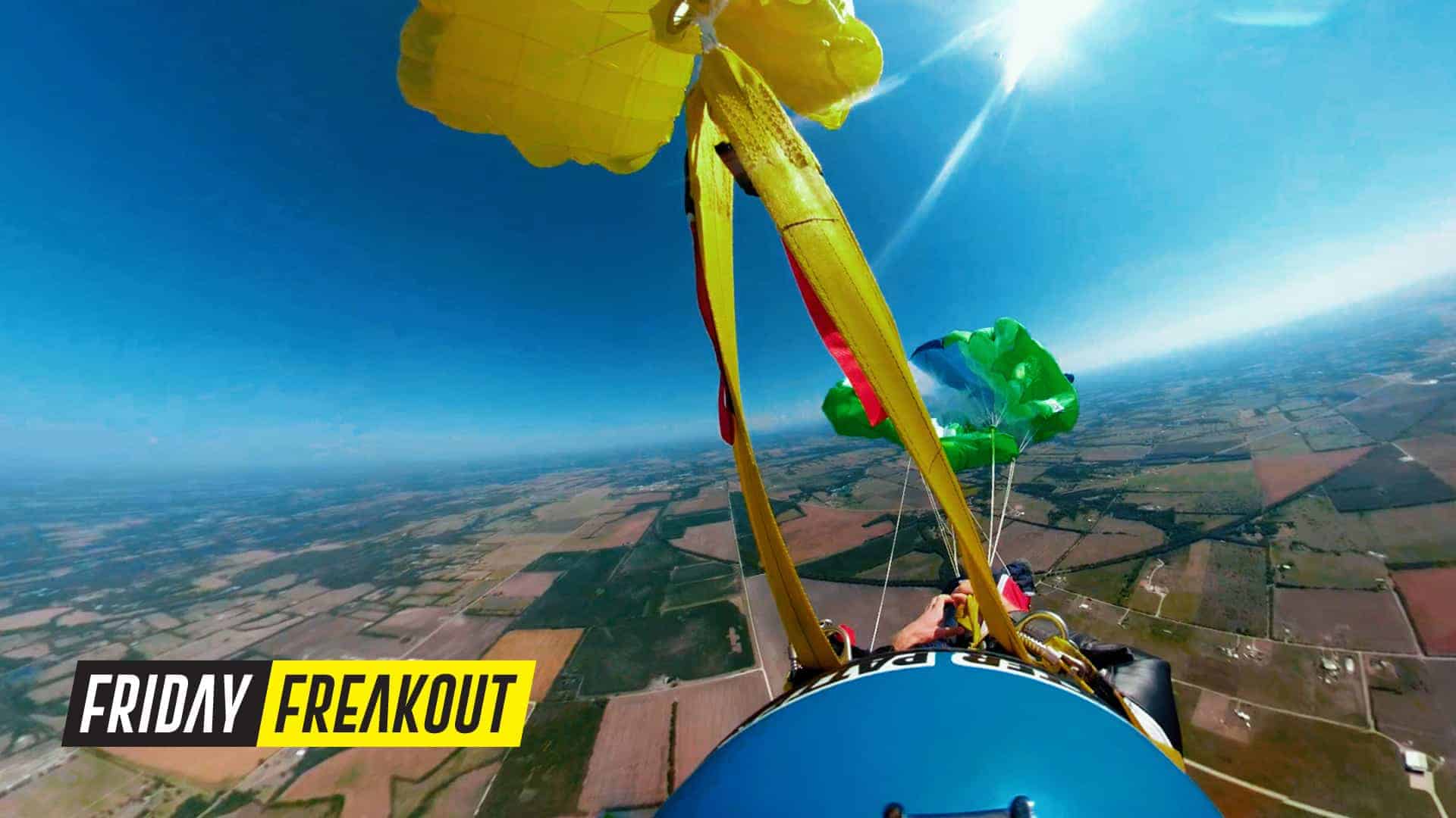 Friday Freakout: Skydiver Has Pilot Chute In Tow, Two-Out & Parachute ...