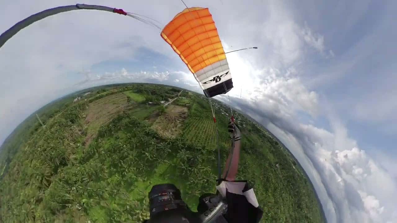 First Parachute Landings Exactly On The Equator Line | TEEM